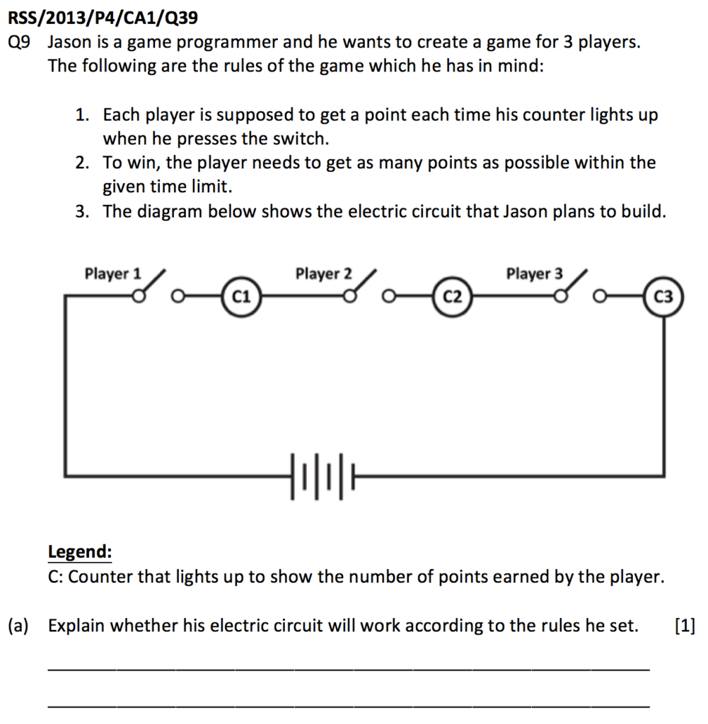 Applying Series & Parallel Circuit Concepts To A Game - Primary School ...