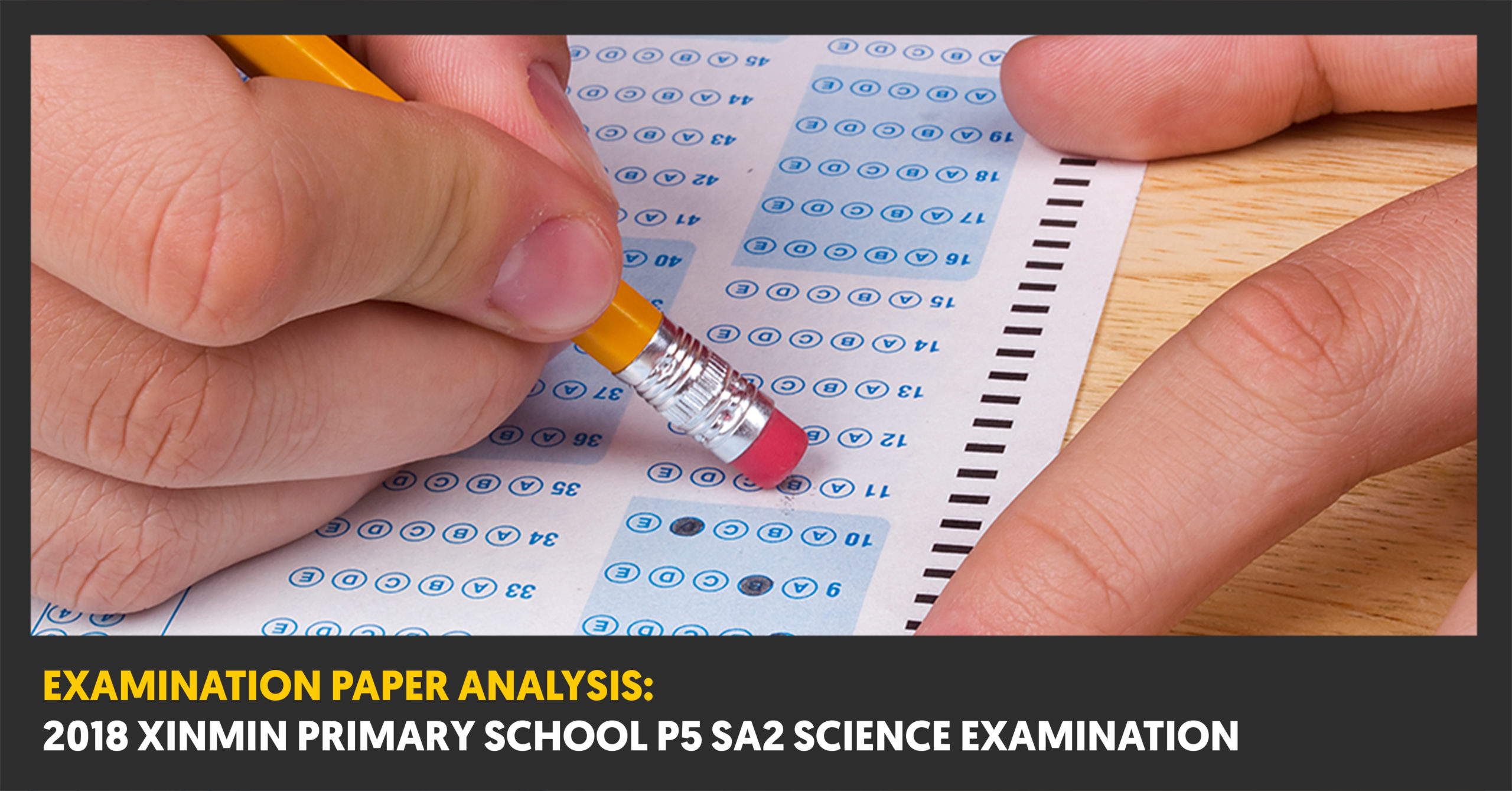 2018 Xinmin Primary School (XMPS) P5 SA2 Science Examination Paper Analysis