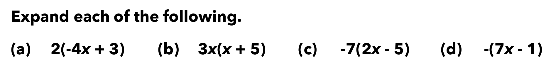 Algebra: How To Expand Linear Expressions - Primary School Science ...