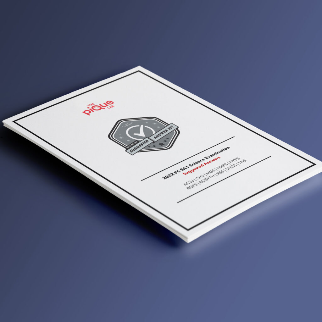 2022 P6 Science SA1 Answer Set - The Pique Lab