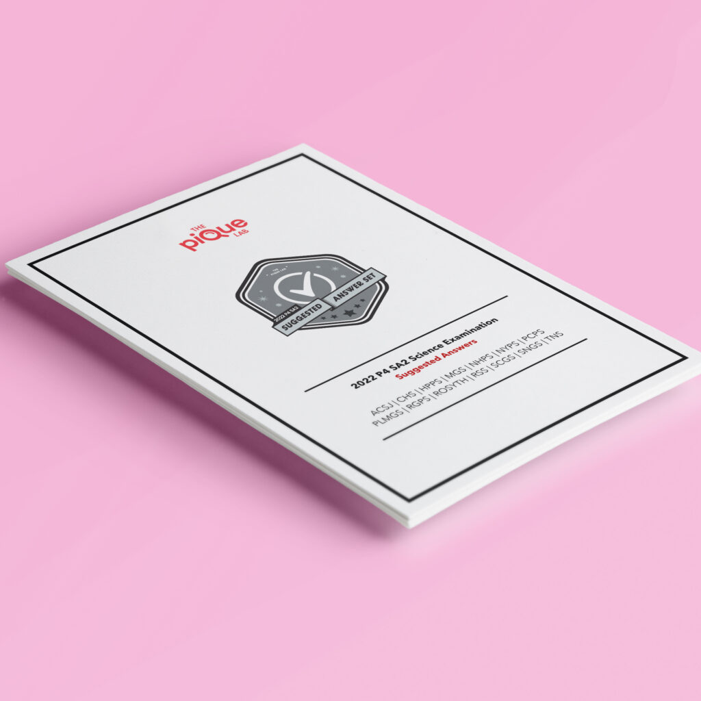 2022 P4 Science SA2 Answer Set - The Pique Lab