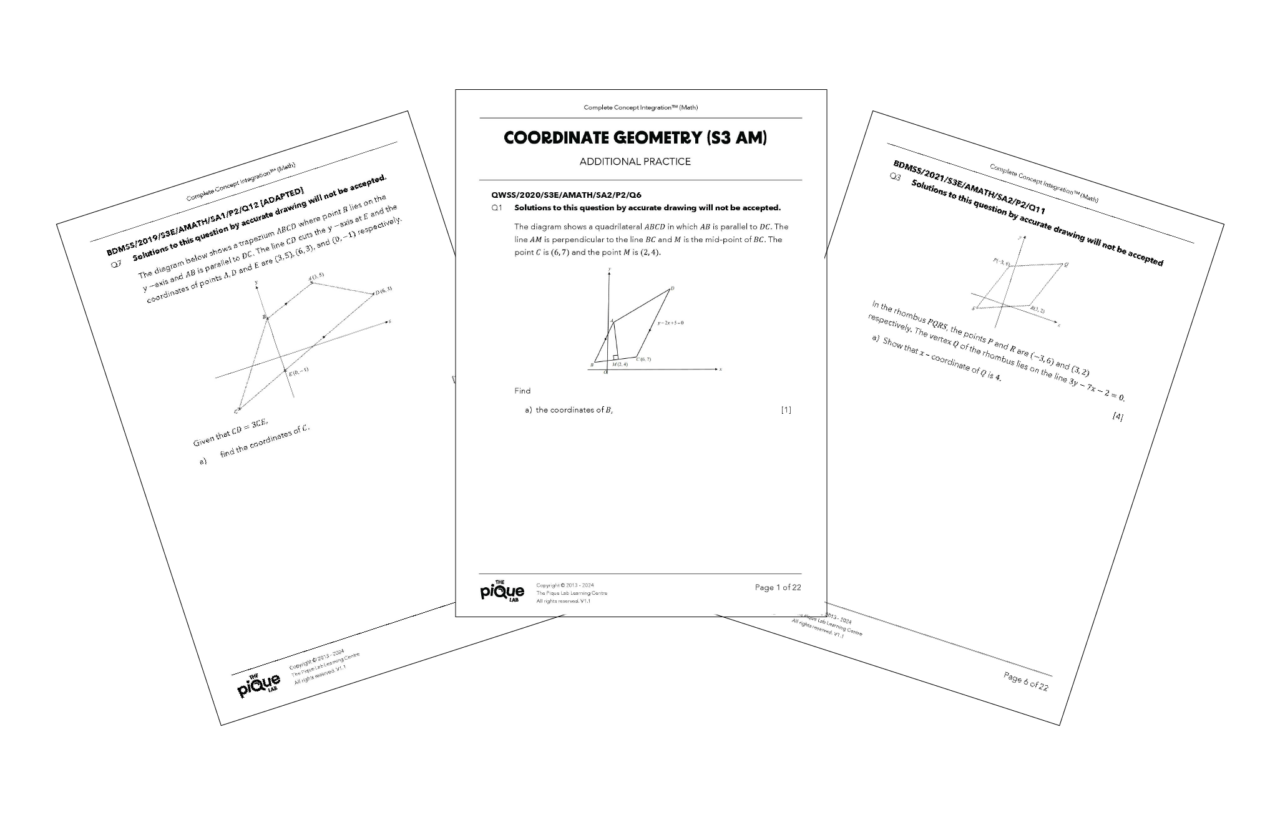 S3 Additional Mathematics Grade Accelerator Programme - The Pique Lab